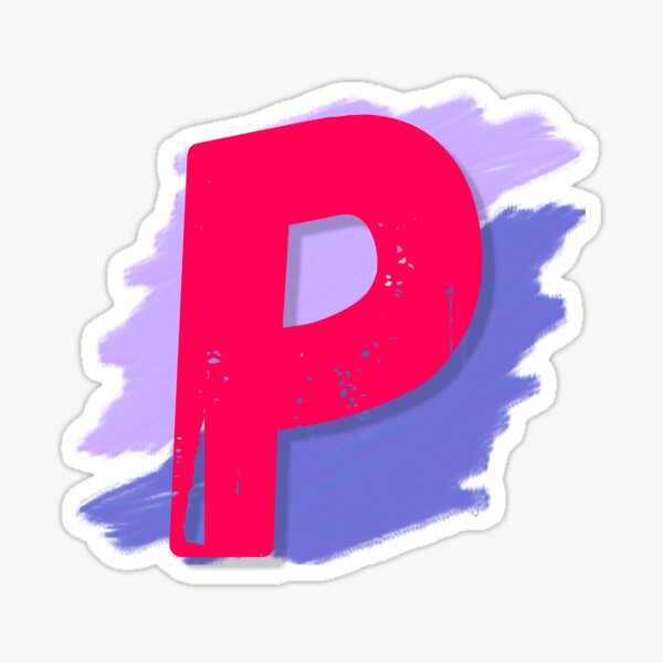 "The Letter P" Sticker for Sale by PixelBombs | Redbubble