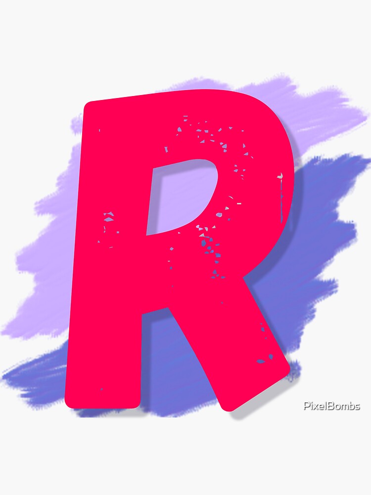 "The Letter R" Sticker for Sale by PixelBombs | Redbubble
