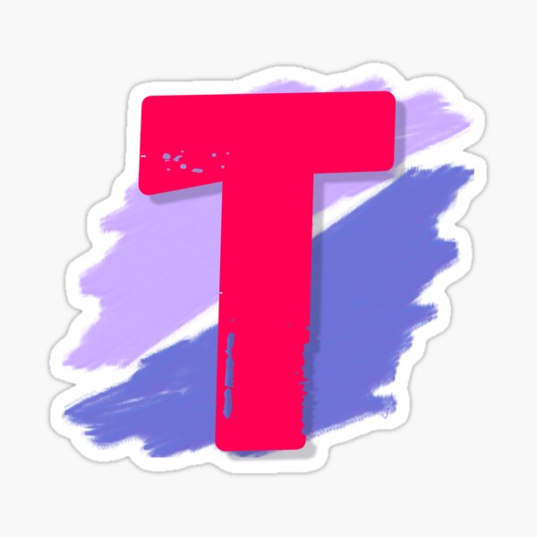 "The Letter T" Sticker for Sale by PixelBombs | Redbubble