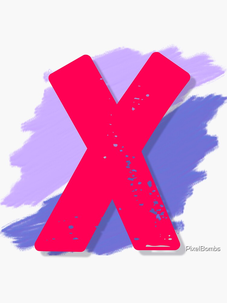 "The Letter X" Sticker for Sale by PixelBombs | Redbubble