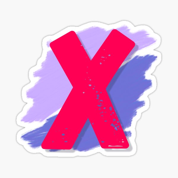 "The Letter X" Sticker for Sale by PixelBombs | Redbubble