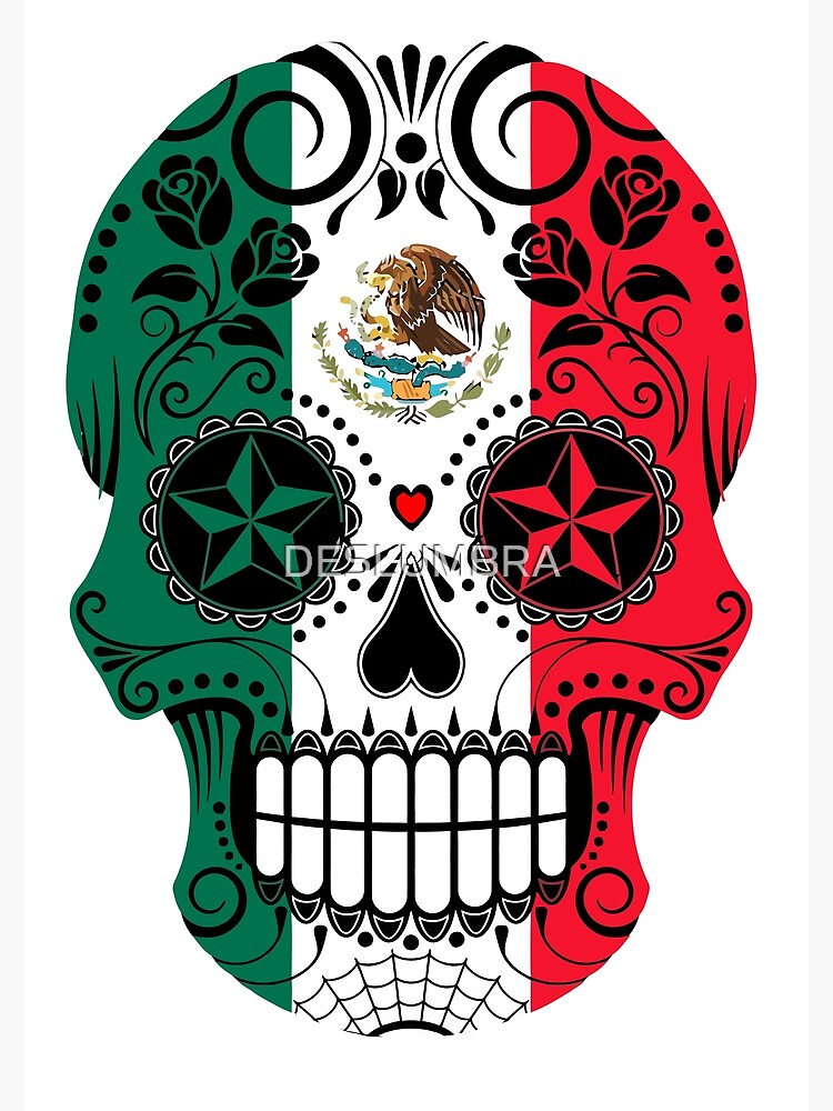 "Mexican Skull Heart Art TatooMan Calavera el dia de los muertos ...
