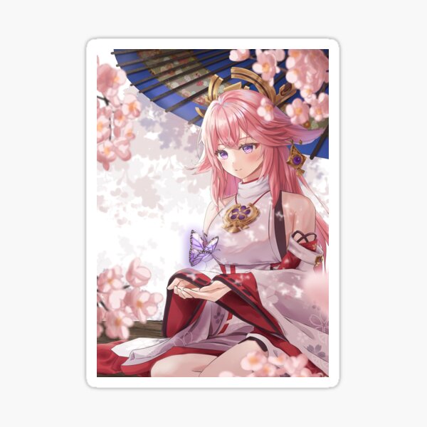 "Cute Yae Miko Genshin Impact" Sticker for Sale by saranghandago ...