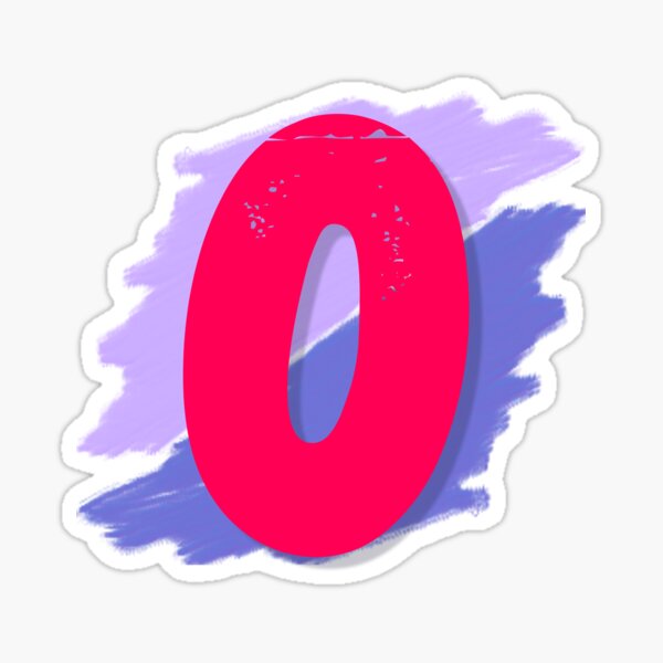 "Number 0 - Zero" Sticker for Sale by PixelBombs | Redbubble