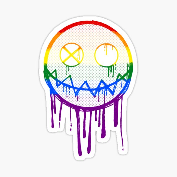 "Fun Ghoul Spray Paint Design LGBTQ Pride Flag " Sticker for Sale by ...