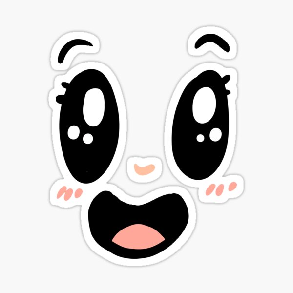 "Cute face glowing eyes" Sticker for Sale by MaYousShop | Redbubble