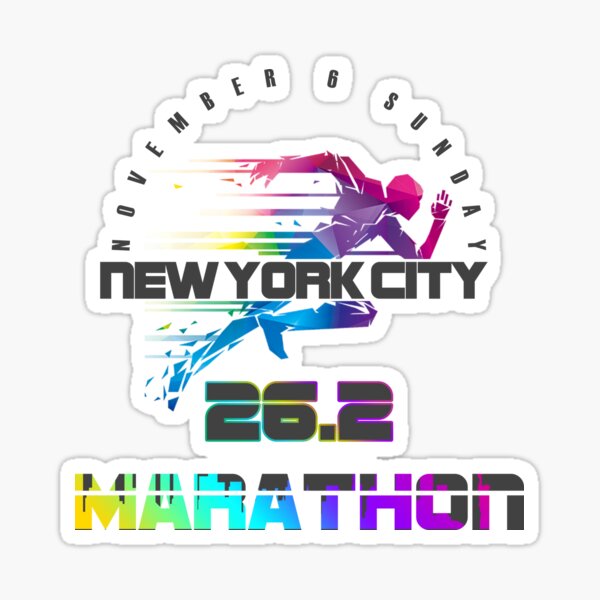 "NYC 26.2 Marathon 2022 | Marathon Runner" Sticker for Sale by ...