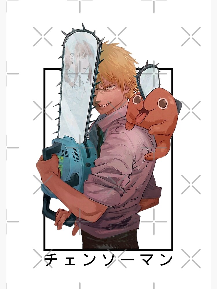 "Denji And Pochita - Chainsaw Man In Japanese" Poster for Sale by yoku ...