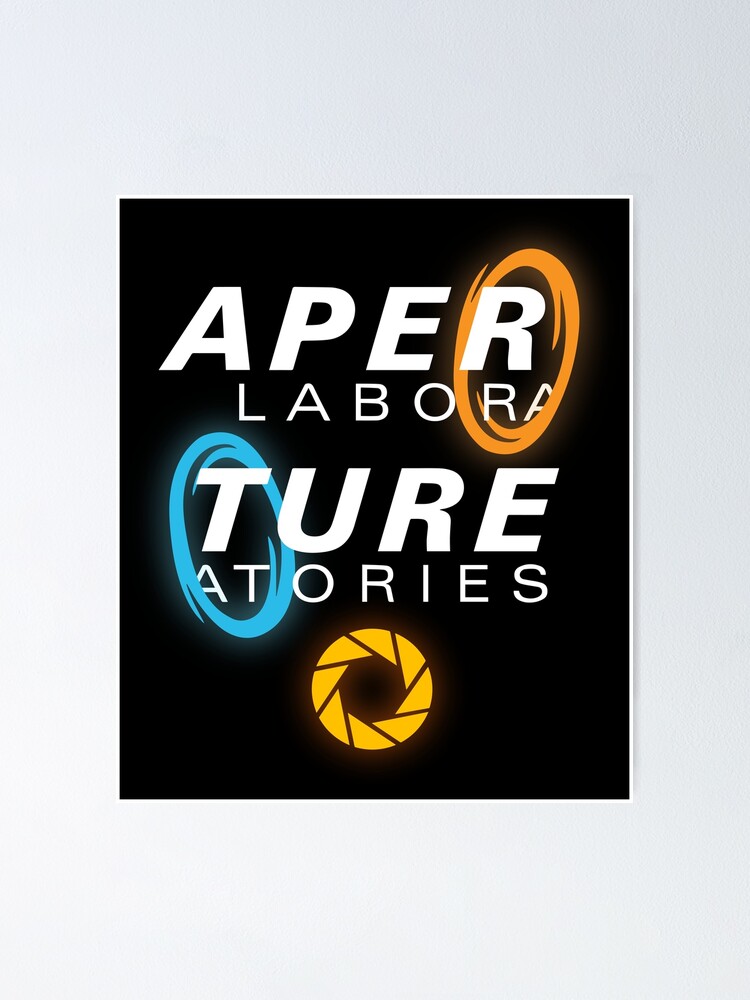 "Portal Aperture Science Logo with Portals" Poster for Sale by LGSmerch ...