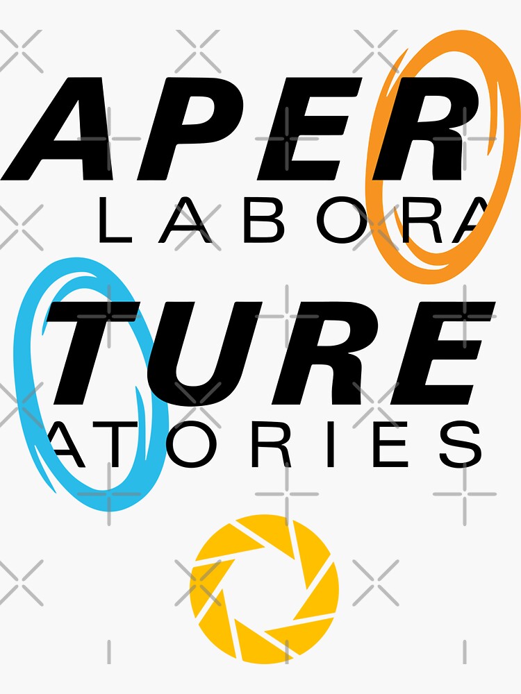 "Portal Aperture Science Logo with Portals" Sticker for Sale by ...