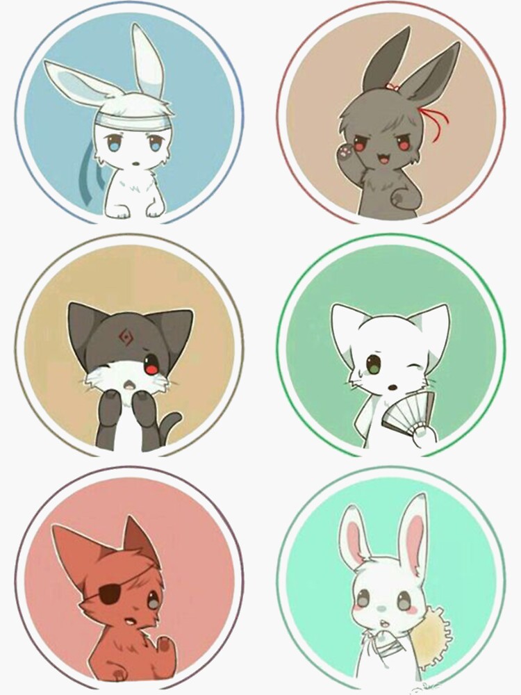 "MXTX Chibi Bunny" Sticker for Sale by Coryhorn | Redbubble