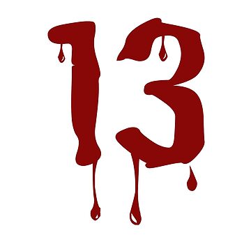 "13 Bloody Number for Halloween" Sticker for Sale by trendingatees ...