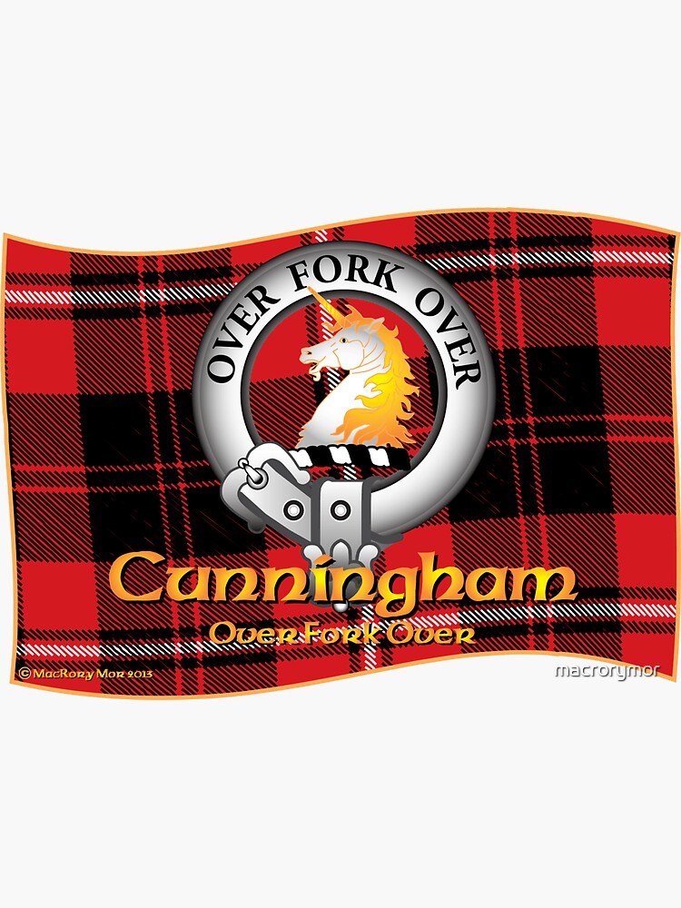 "Cunningham Clan" Sticker for Sale by macrorymor | Redbubble