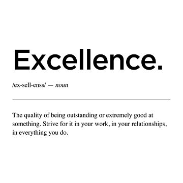 Excellence Definition Quotes BLACK EXCELLENCE Print Quotes Print
