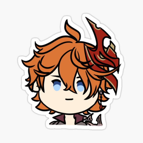 "Tartaglia Genshin impact" Sticker for Sale by NovaColour | Redbubble