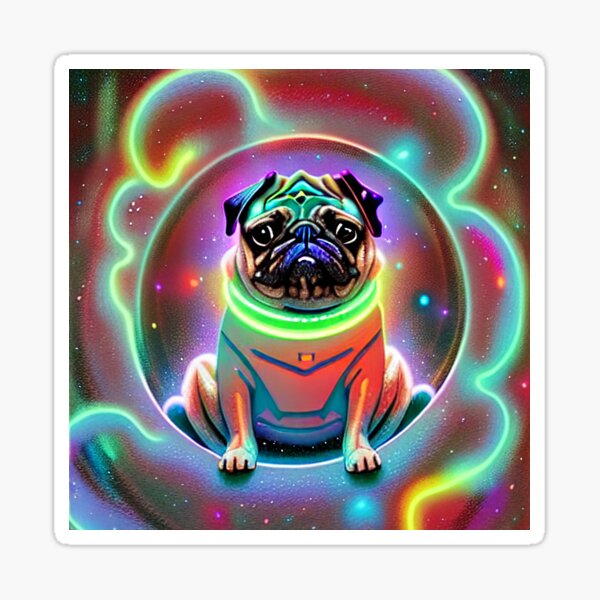 "Cadet #63 - Pup Bubble Traveler" Sticker for Sale by FurBabyFed ...