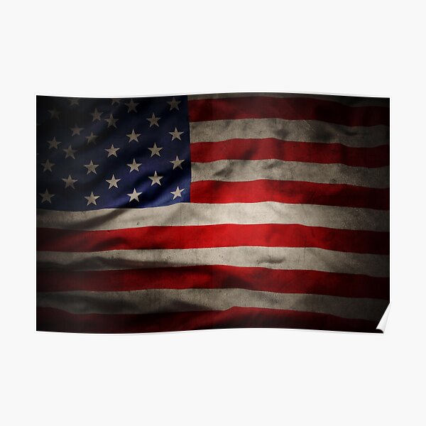 "US flag" Poster for Sale by Zip-Zup | Redbubble