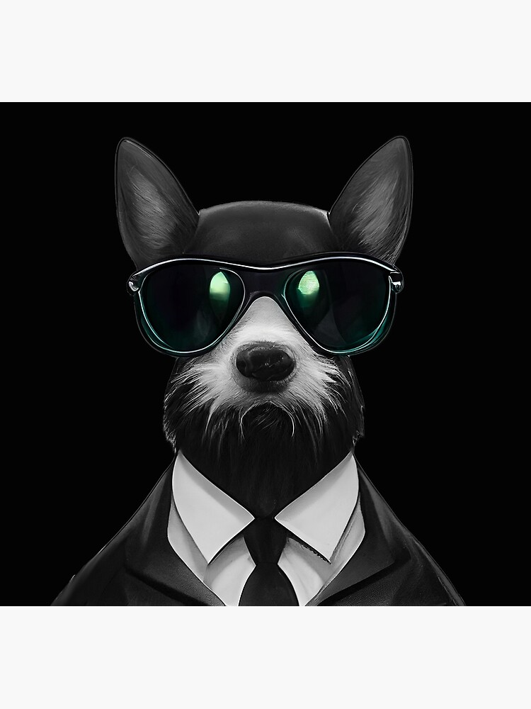 "Secret Agent Dog Black Edition" Poster for Sale by wolkie | Redbubble