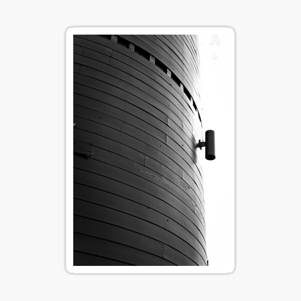 "Black and white image of a building" Sticker for Sale by iamheath ...