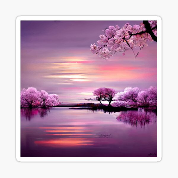 "Japanese purple sakura cherry blossom flower" Sticker for Sale by ...