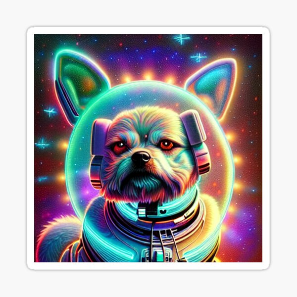 "Cadet #71 - Space Blob Dog" Sticker for Sale by FurBabyFed | Redbubble