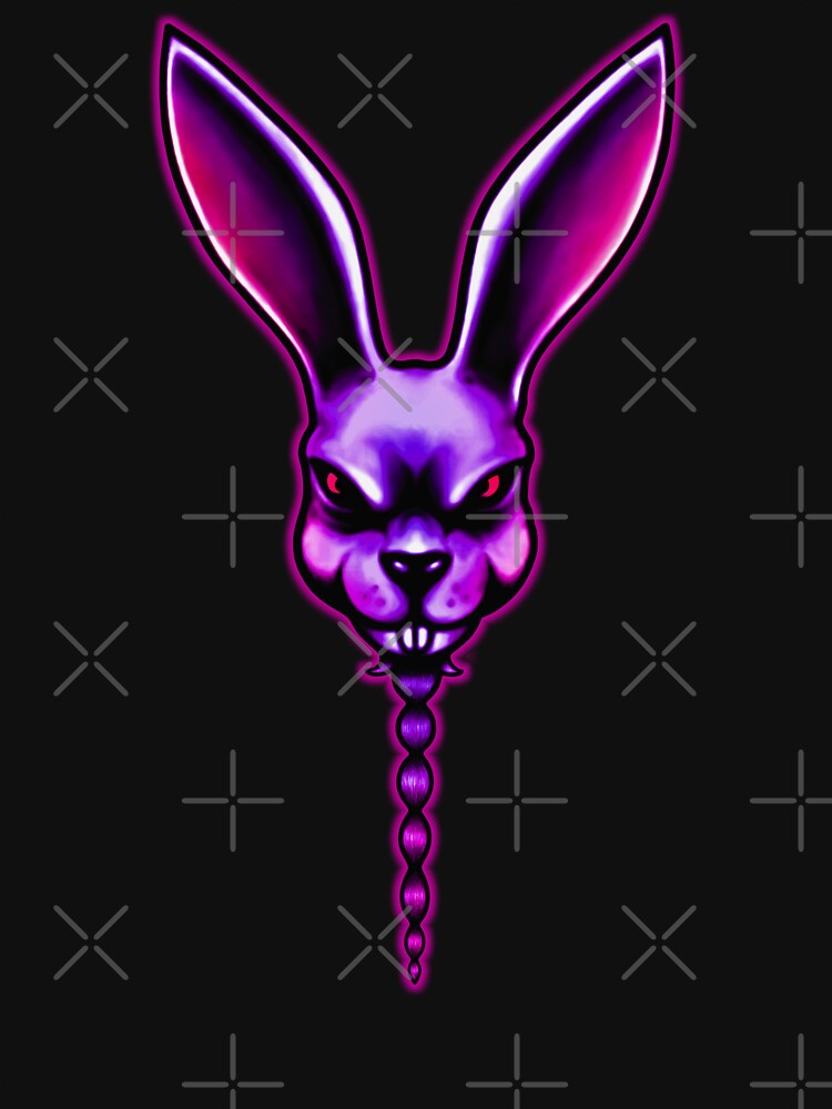 "Blue Bunny - Frog Leap Studios Bunny fan art red eyed rabbit hot pink ...