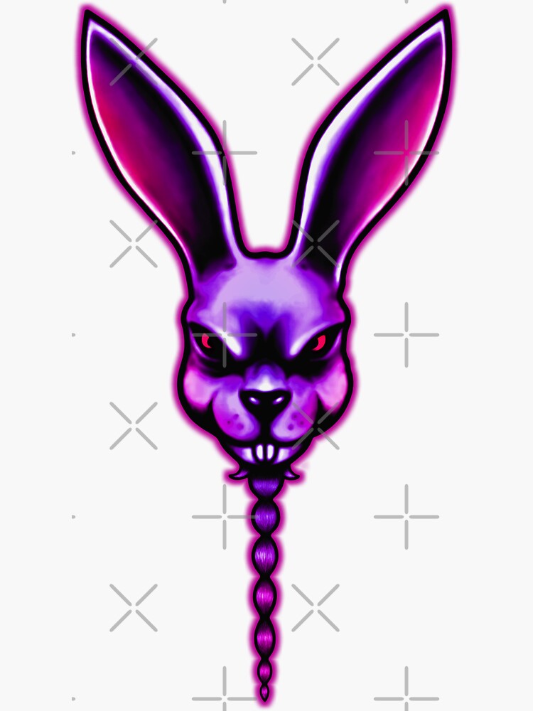 "Blue Bunny - Frog Leap Studios Bunny fan art red eyed rabbit hot pink ...