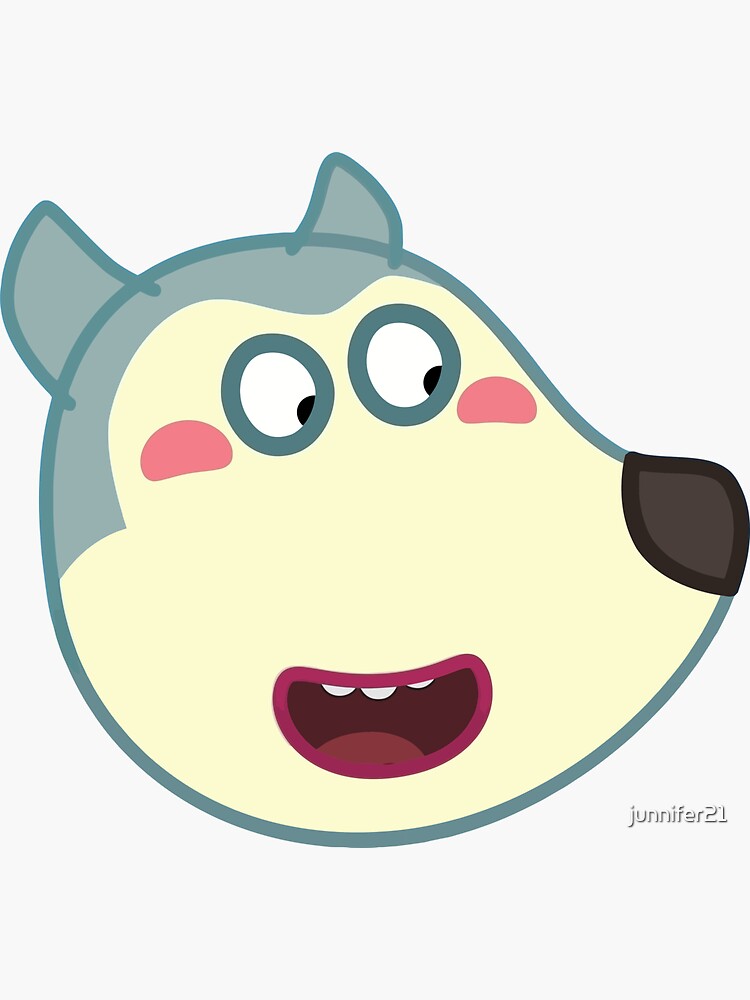 "Wolfoo Happy Face" Sticker for Sale by junnifer21 | Redbubble