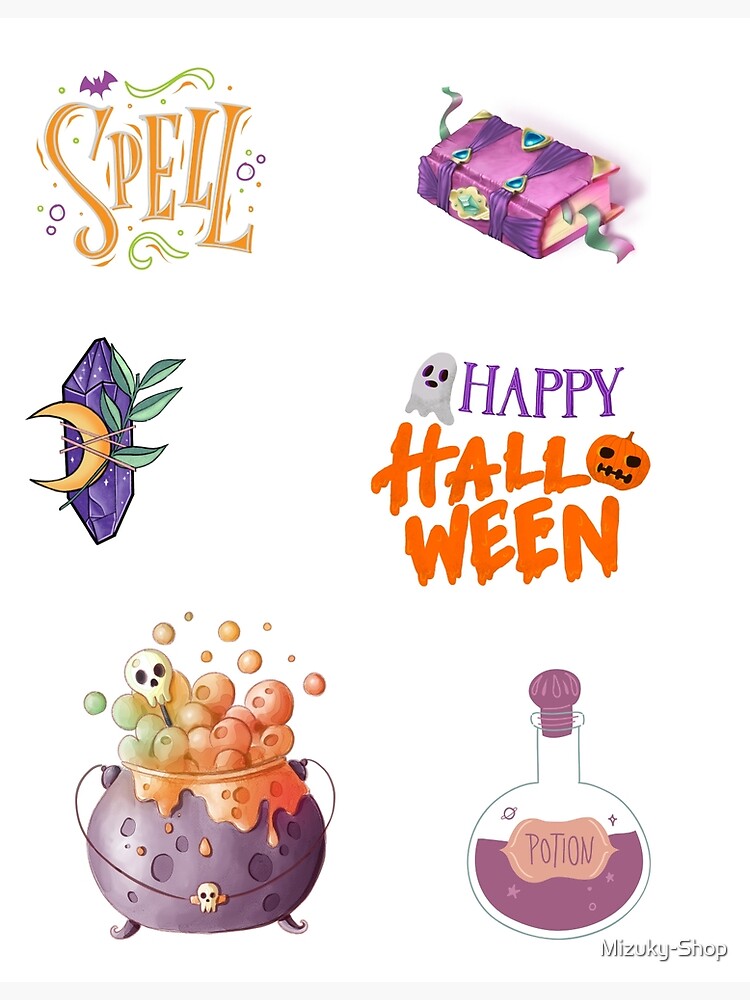 " witches spell stickers" Poster for Sale by Mizuky-Shop | Redbubble
