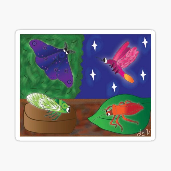 "Buggy Friends" Sticker for Sale by Art-by-Leanna | Redbubble