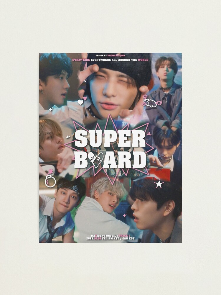 "Super Board Maxident STRAY KIDS SKZ LOGO kpop circle signatures ...