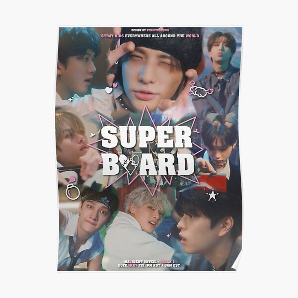 Póster «Super Board Maxident STRAY KIDS SKZ LOGO kpop círculo firmas ...