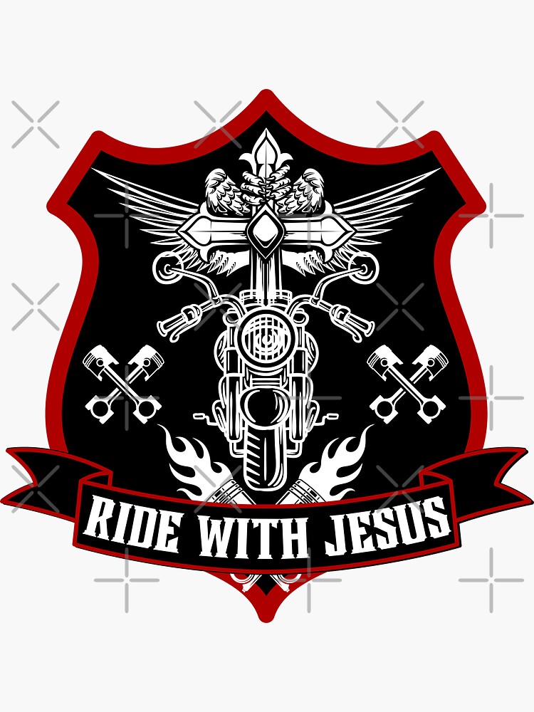 "Christian Biker" Sticker for Sale by besuryex3m | Redbubble