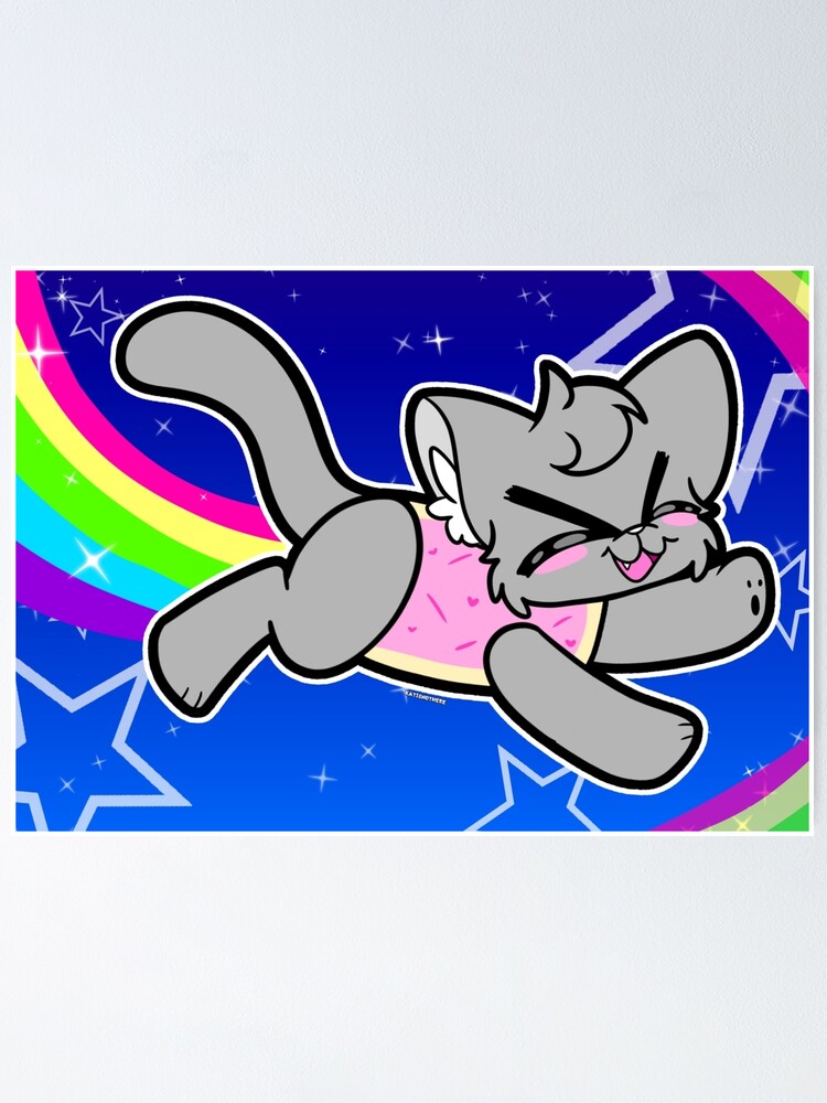 "Pop Tart Cat" Poster for Sale by Katisnothere | Redbubble