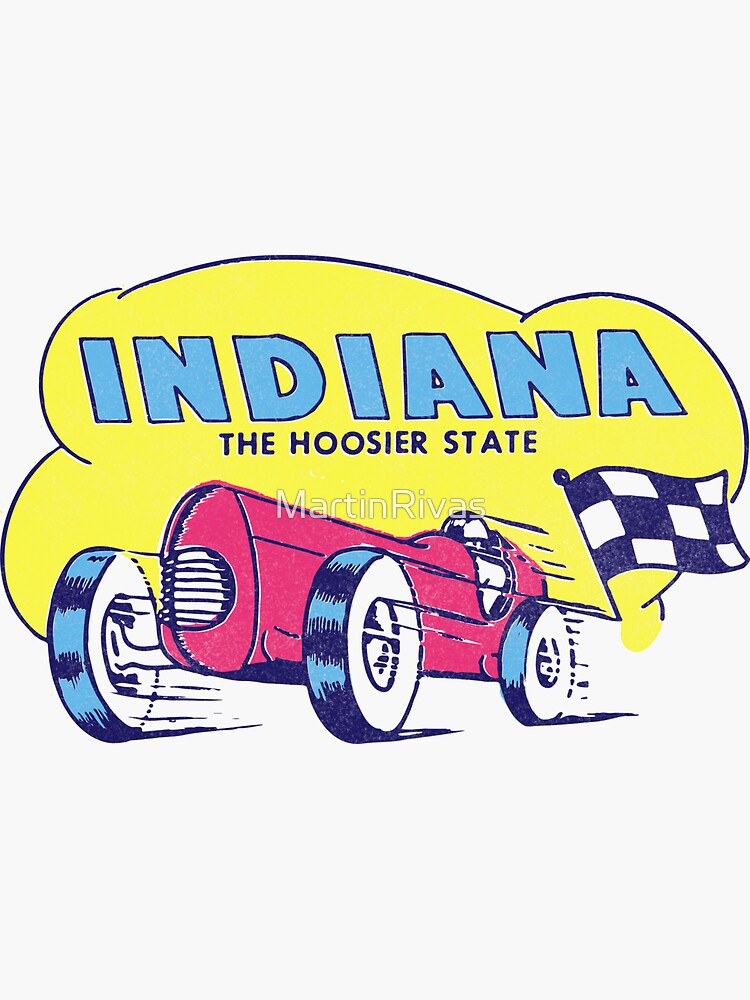 "Indiana, the hoosier state" Sticker for Sale by MartinRivas | Redbubble