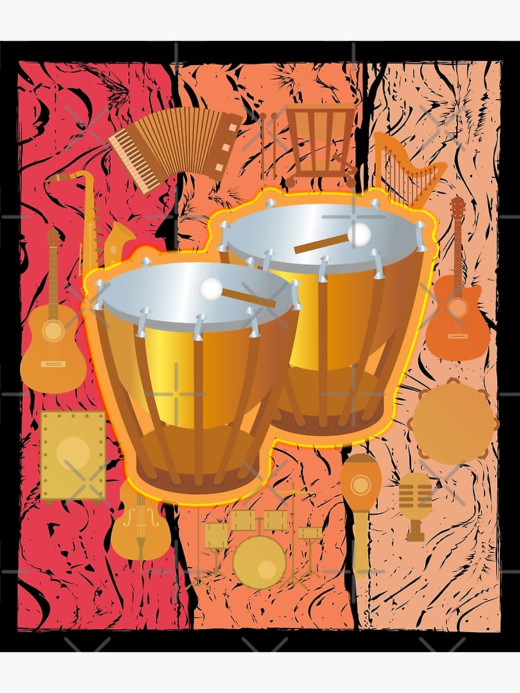 "Vintage Timpani" Poster for Sale by my-green-gecko | Redbubble