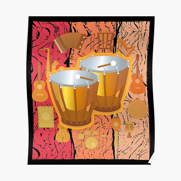 "Vintage Timpani" Poster for Sale by my-green-gecko | Redbubble