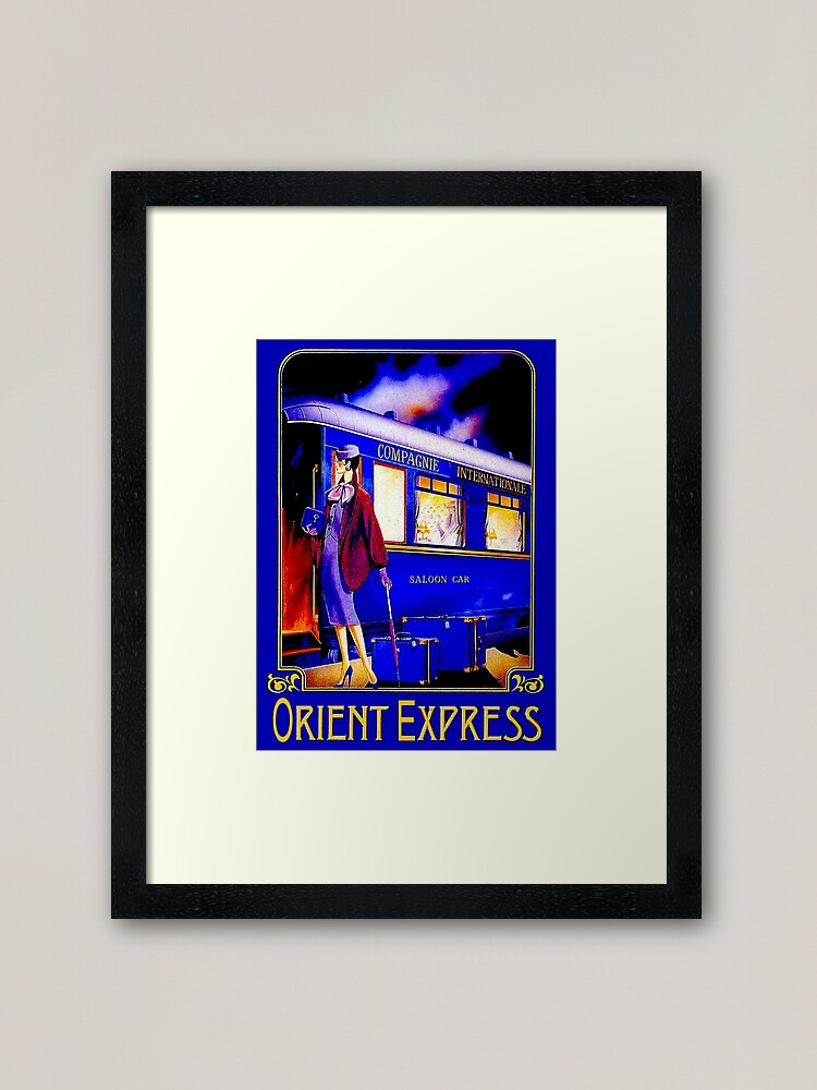 "ORIENT EXPRESS: Vintage Train Passenger Travel Print" Framed Art Print ...