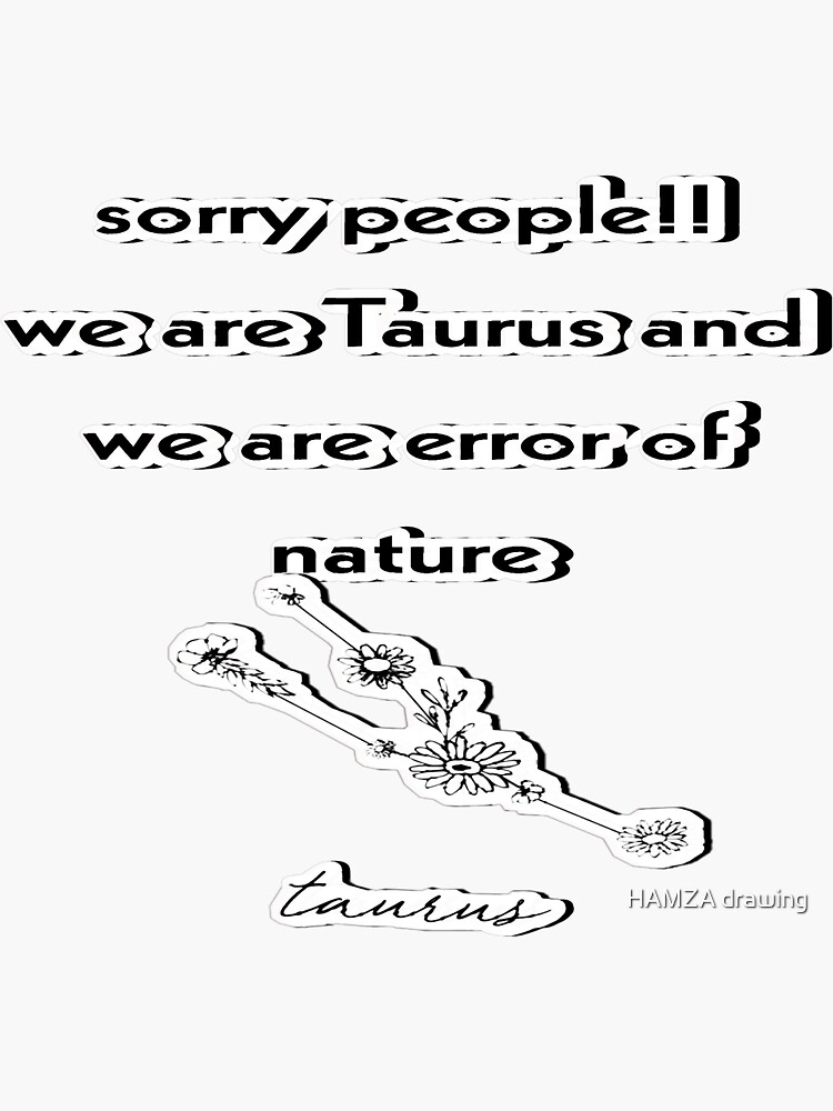 "taurus zodiac theme" Sticker for Sale by ratdesignos | Redbubble