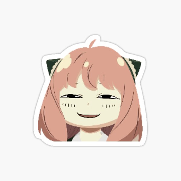 "Anya SpyXfamily Smug Face Stickers" Sticker for Sale by ...