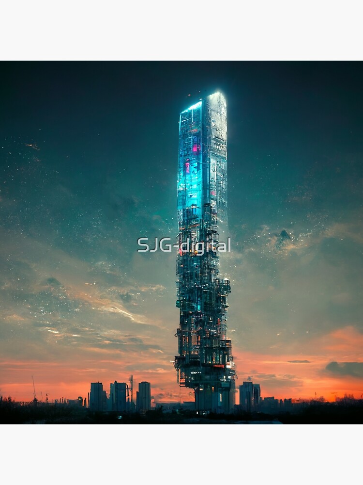 "Holographic tower" Poster for Sale by SJG-digital | Redbubble