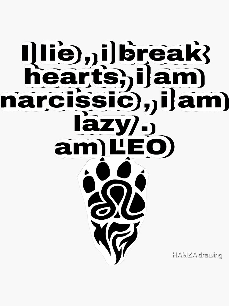 "leo zodiac theme" Sticker for Sale by ratdesignos | Redbubble