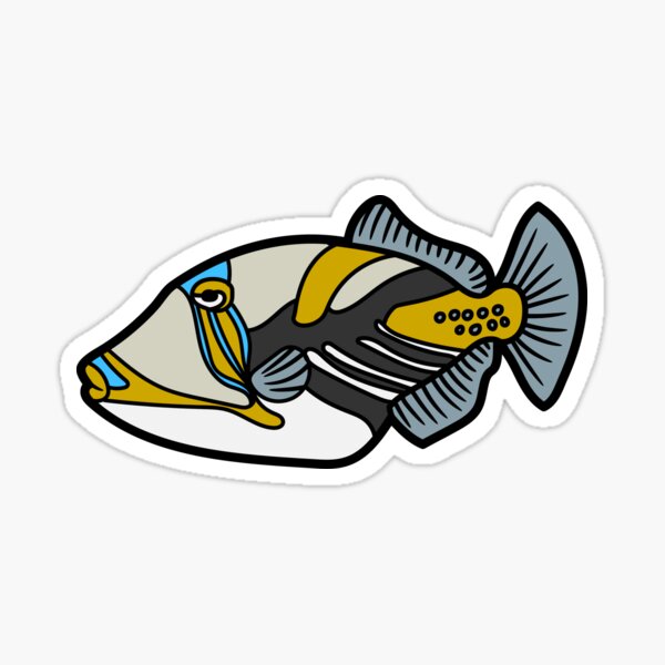 "lagoon triggerfish" Sticker for Sale by Animster | Redbubble