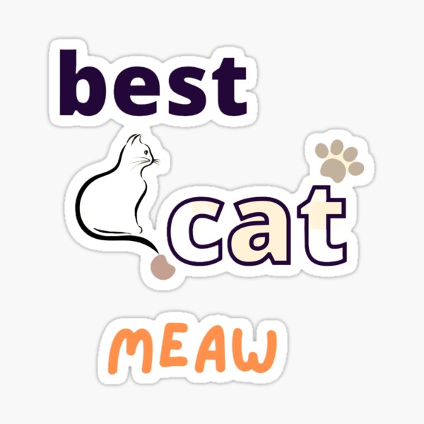 "cat love meaw" Sticker for Sale by SAME25 | Redbubble