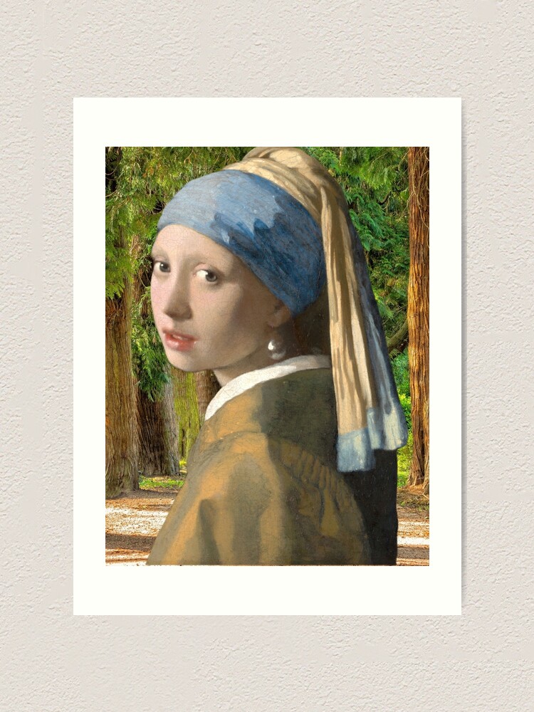 "Girl with a Pearl Earring (ca. 1665) revisited painting in high ...