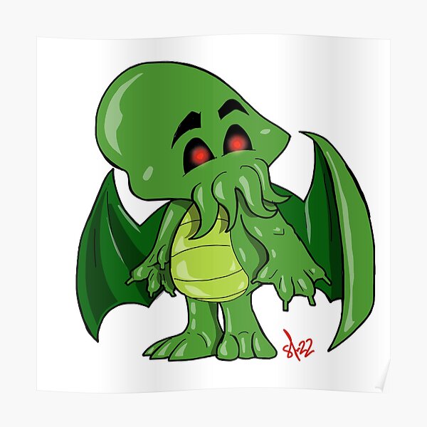 "Lil Cthulhu " Poster for Sale by Pittstop | Redbubble