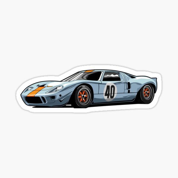 "Le mans GT40 mk1" Sticker for Sale by ASAKDESIGNS | Redbubble