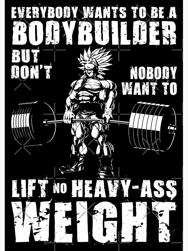 "Everybody Wants To Be A Bodybuilder - Anime Workout" Poster for Sale ...