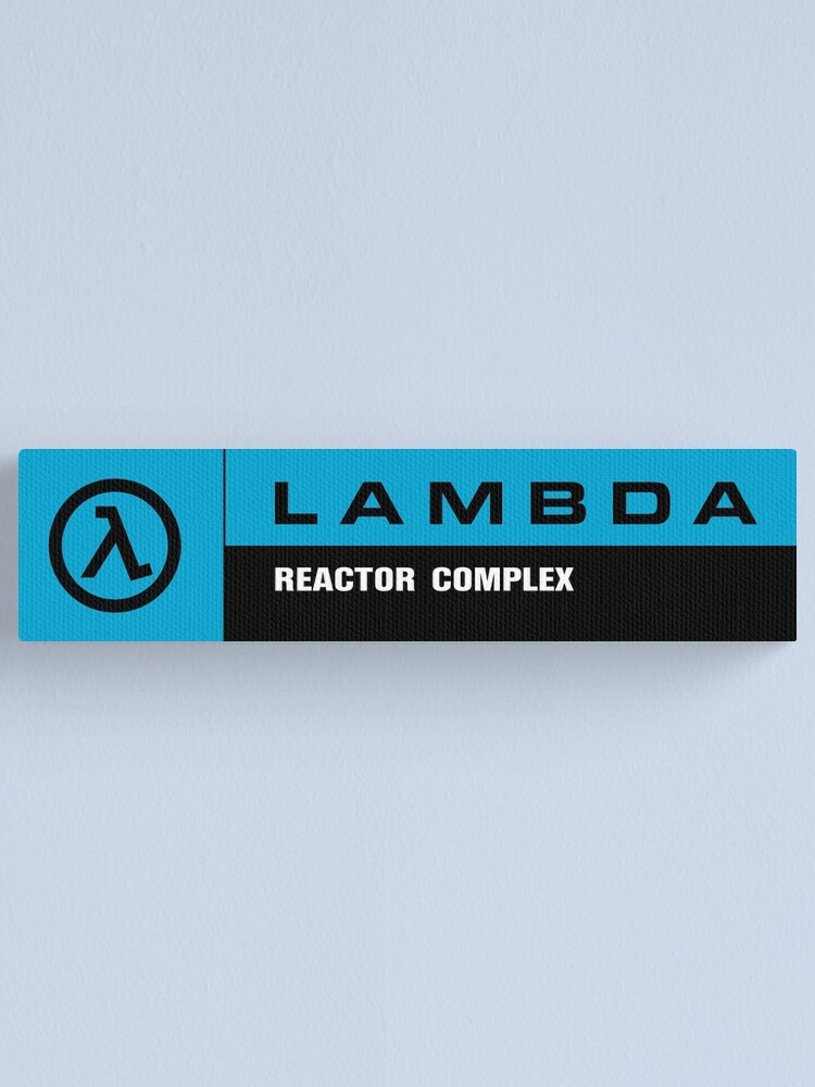 "Half-Life Lambda Complex Reactor Complex Signage - Teal TF" Canvas ...