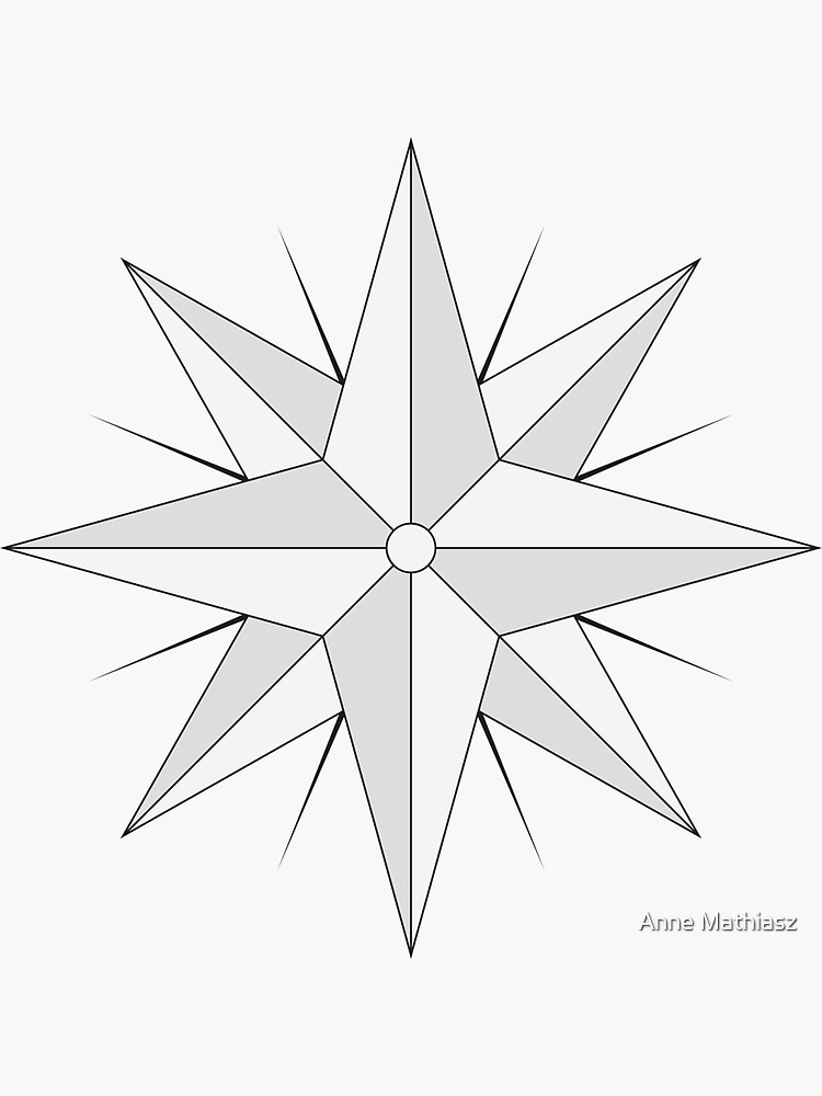 "Feanorian star, elven, badge, coat of arms, House, Feanor" Sticker for ...